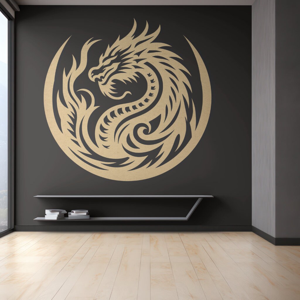 Dragon Laser Cut File: SVG DXF Vector, Chinese Zodiac (digital Download ...