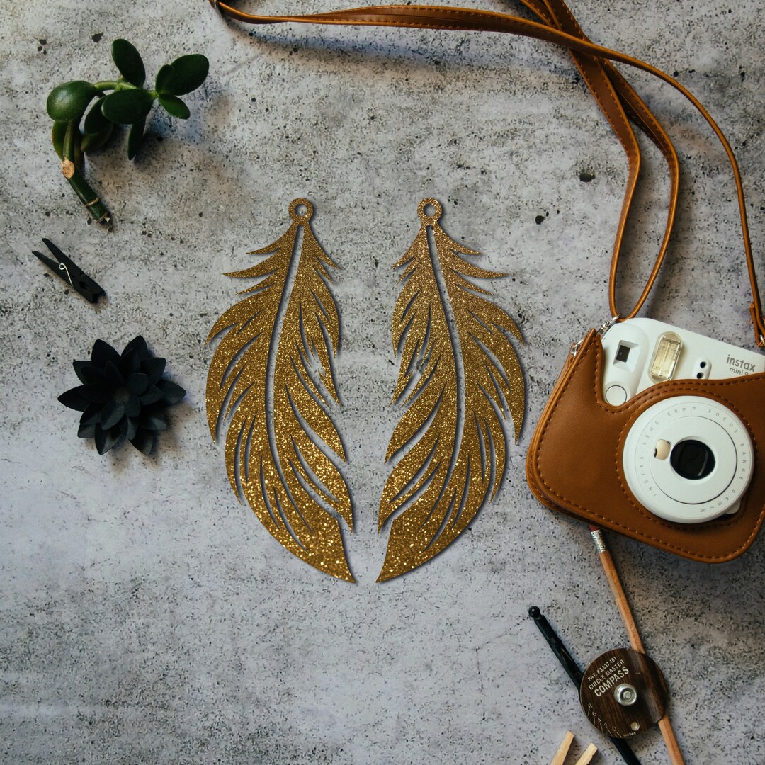 Boho Feather Earrings Svg Bundle Glowforge And Laser Cutting Files 8364