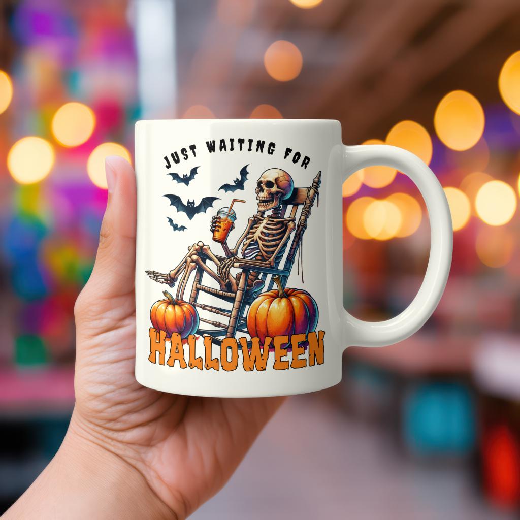 Just Waiting for Halloween PNG, Funny Halloween Png, Funny Horror ...