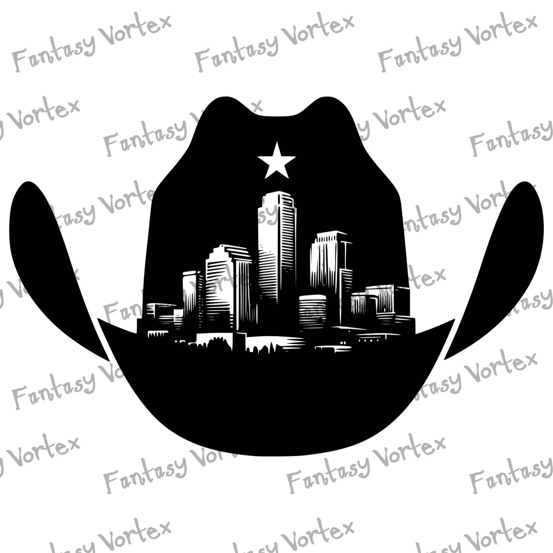 Texas Skyline SVG PNG Print. Wall Art, T-shirt Art. USA Cityscape.home ...