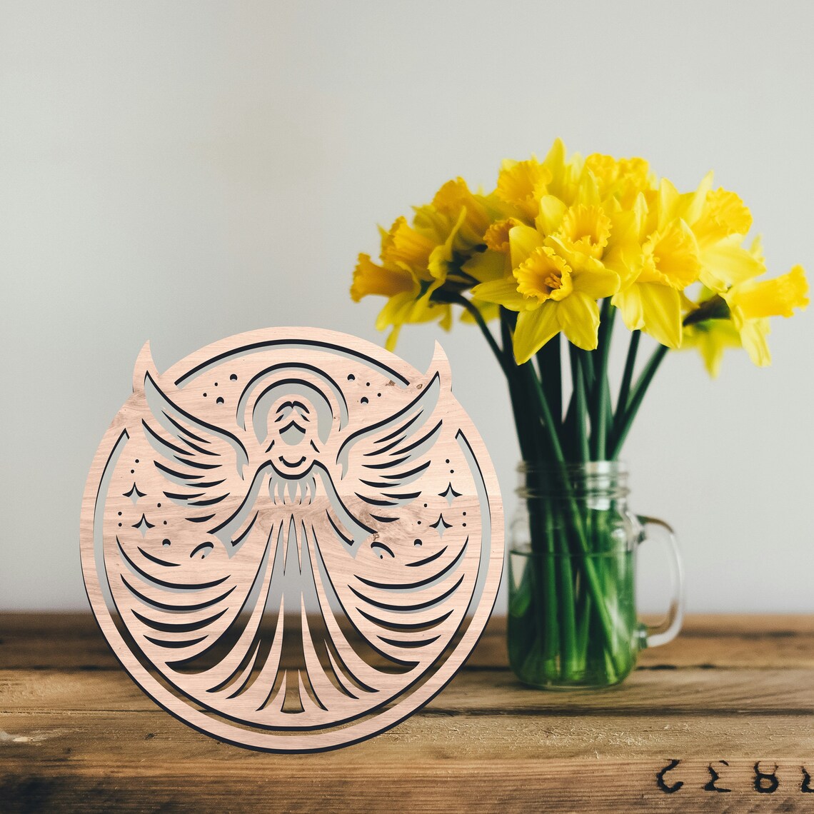 Heavenly Angel SVG for DIY Ornaments, Sympathy Remembrance Decor, Laser ...