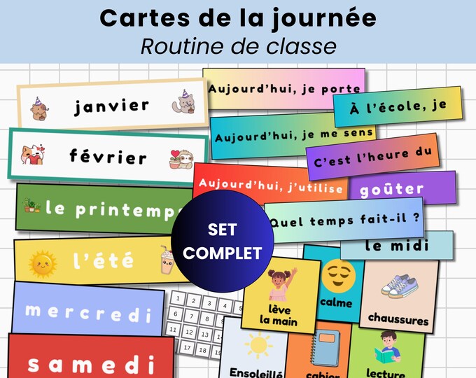Shapes Poster Printable French English, Kids/toddler Room Decor ...
