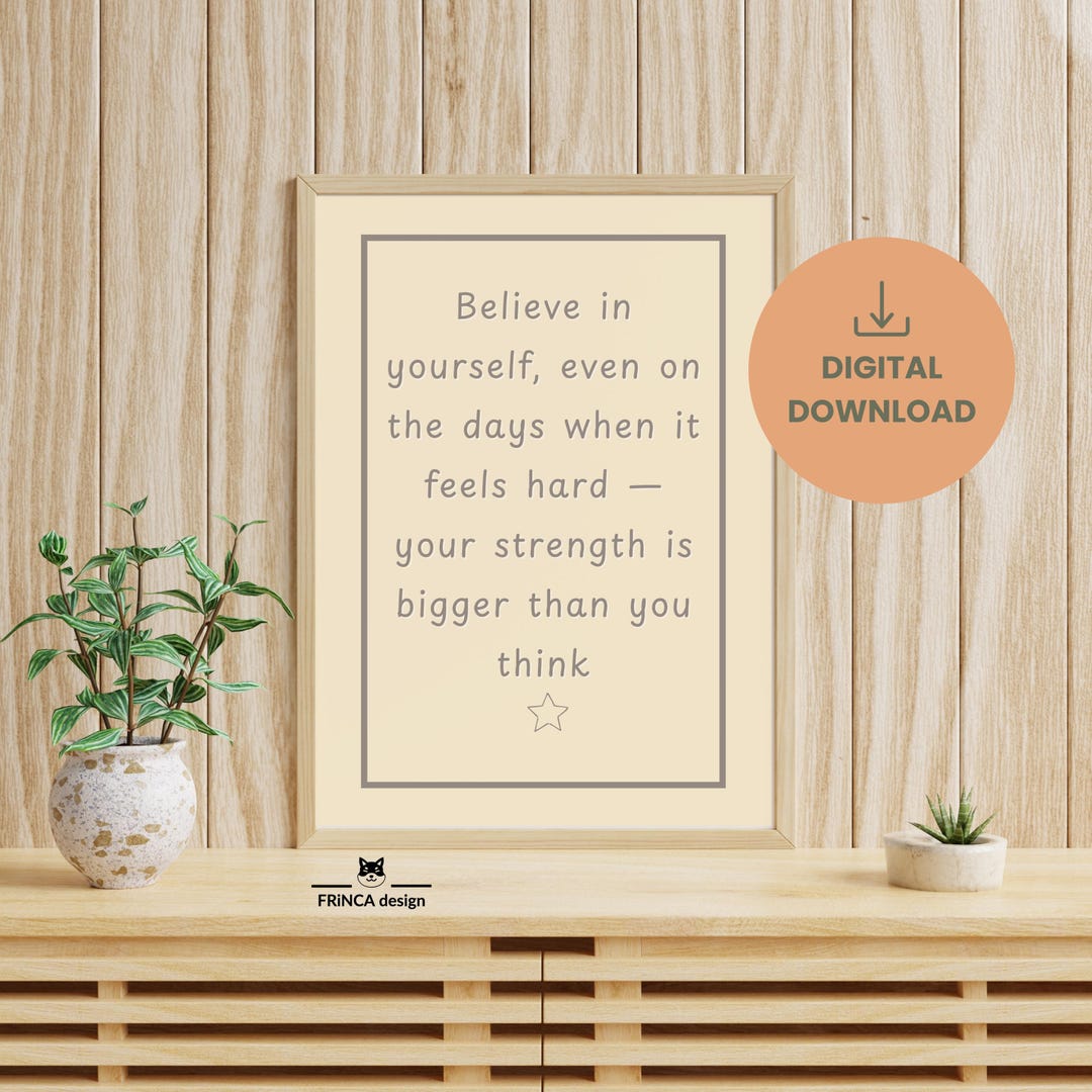 Inspirational Quote - Positive Kids Poster • Wall Art Printable ...
