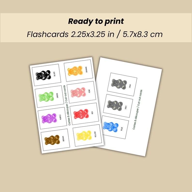English Colors Flashcards for Kids – Montessori Printable Learning ...