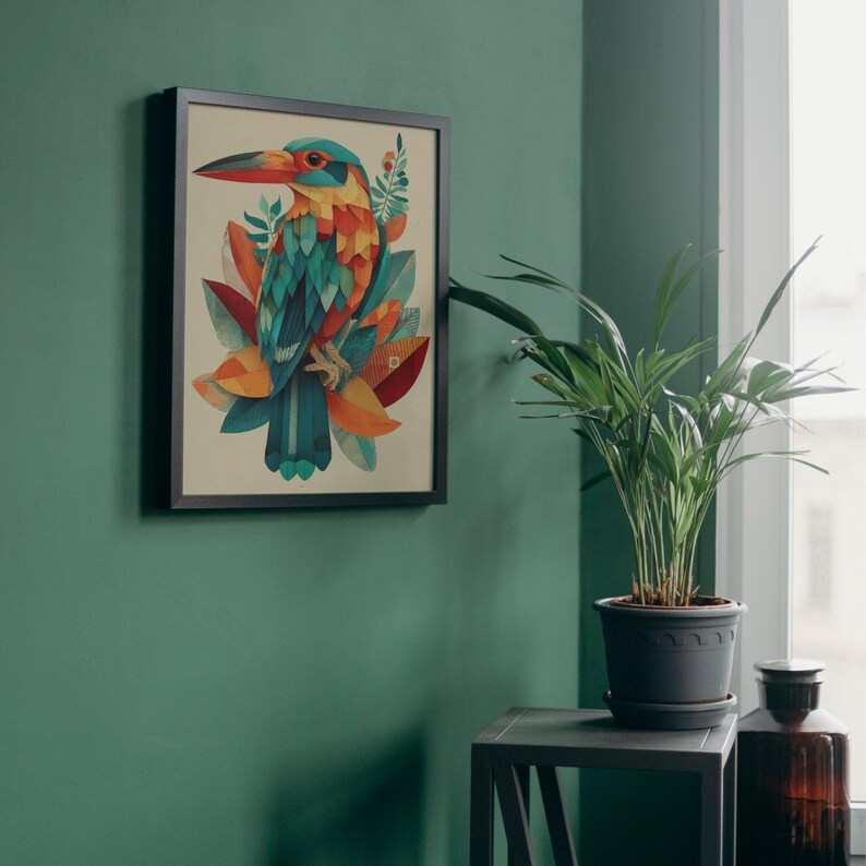 Tropical Bird Safari Animation Poster – Colorful Nursery Wall Art ...