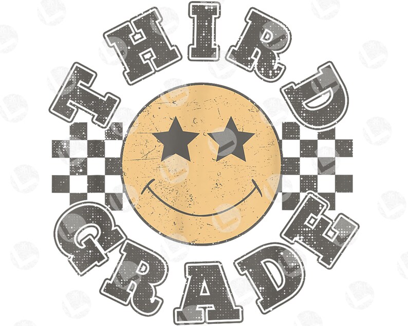 Third Grade Teacher First Day of 3rd Grade Back to School Png, Groovy ...