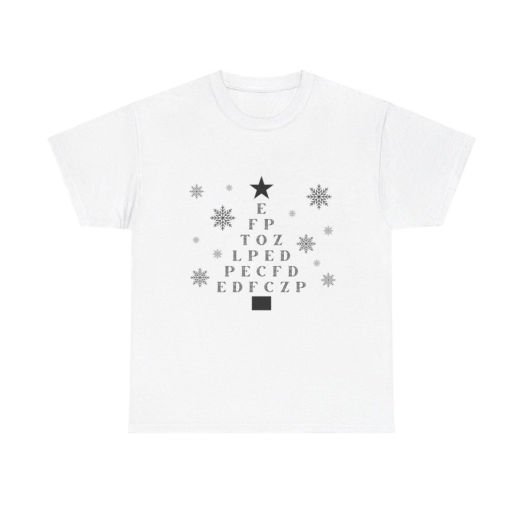 Optometry Christmas Tee, Eye Chart, Optometrist Gift, Christmas Tree ...