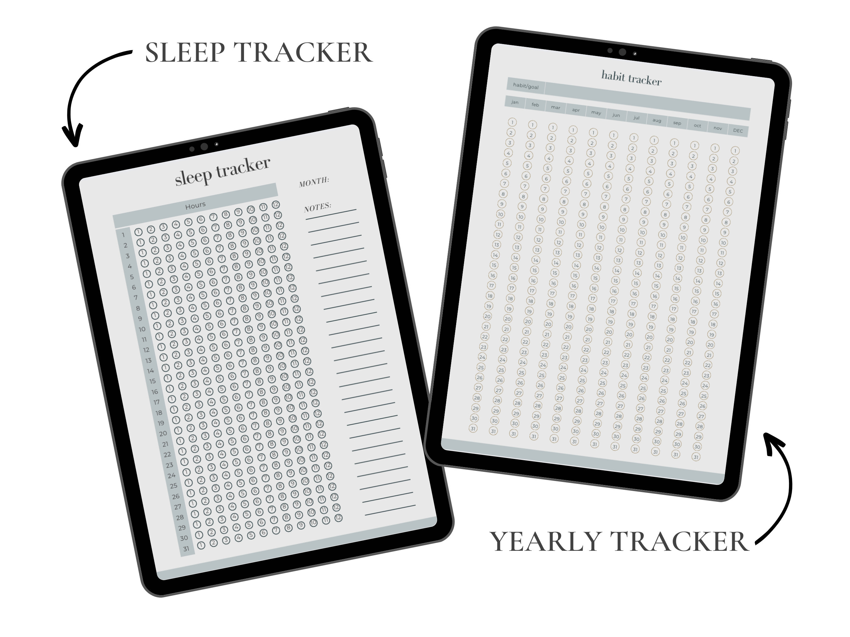 Habit Tracker Printables, Goodnotes, Notability, Digital Habit Tracker ...