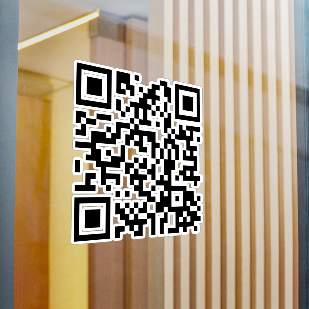 Custom Qr-code Kiss-cut Vinyl Decal, ADD LOGO, Company Advertisement ...