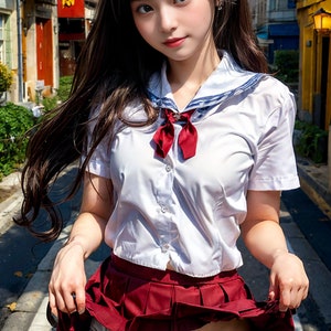 Japanese AI Girlfriend: The cute girl who lifted up her skirt to show us her panties. 2 107pic ...