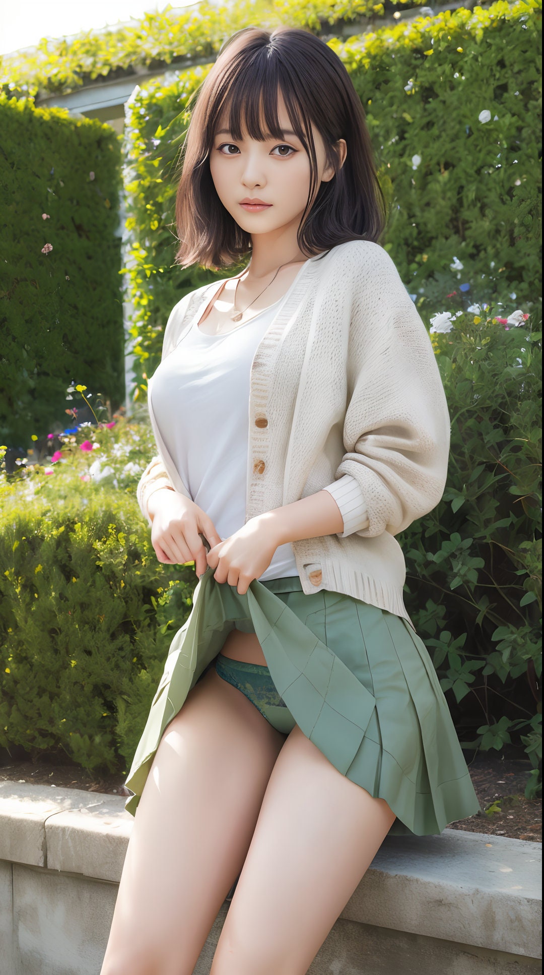 Japanese AI Girlfriend: the Cute Girl Who Lifted up Her Skirt to Show Us Her Panties. 1 (107pic ...