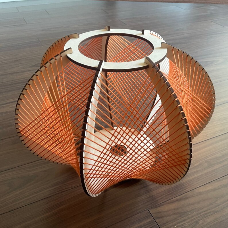 String Art Pendant Lamp, Woven Light Shade, Retro Geometric Lampshade ...