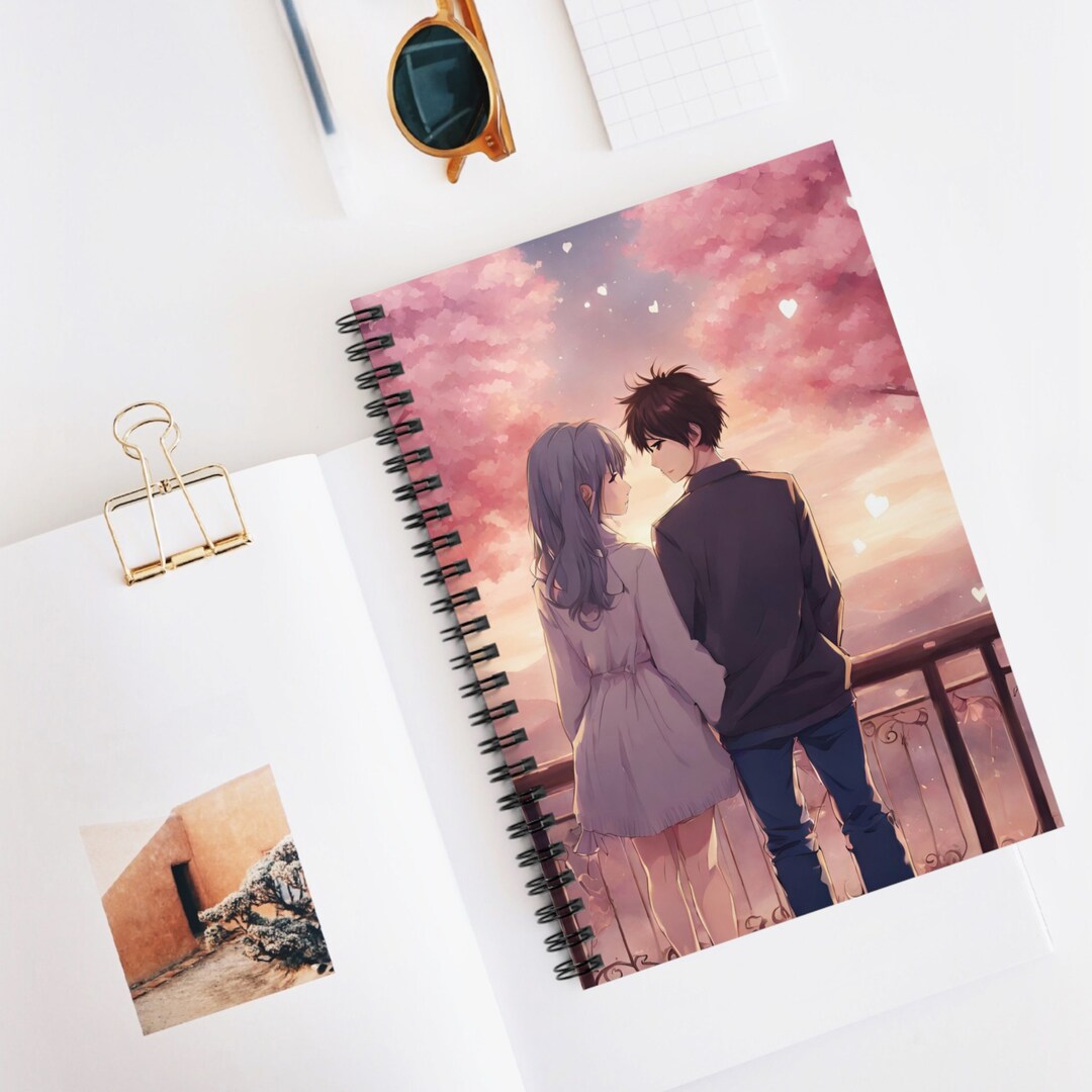 Japanese Love Anime Spiral Notebook Ruled Line - Etsy