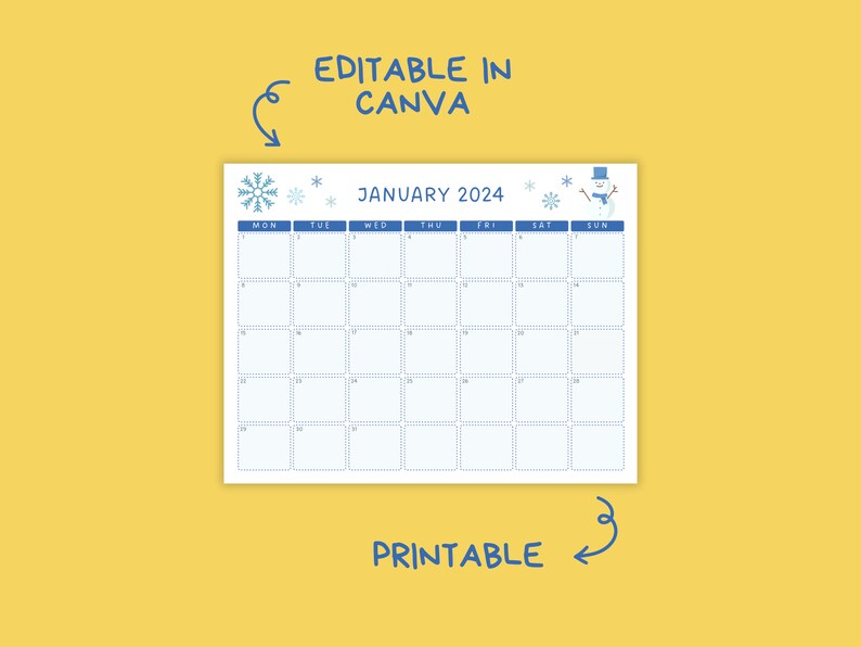 2024 Editable Homeschool Calendar, Printable Kids Monthly Academic ...