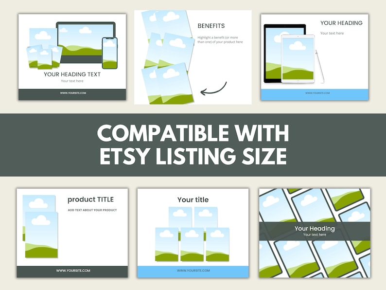 ETSY LISTING MOCKUP Templates Digital Product Canva Listing Templates ...