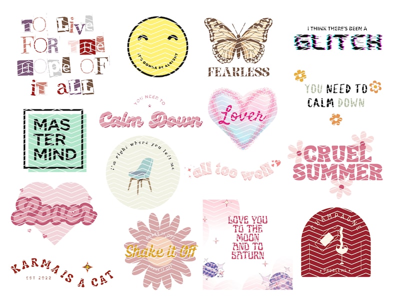 Hight Quality Taylor Swift Clip Art PNG Bundle Original Design Swiftie ...