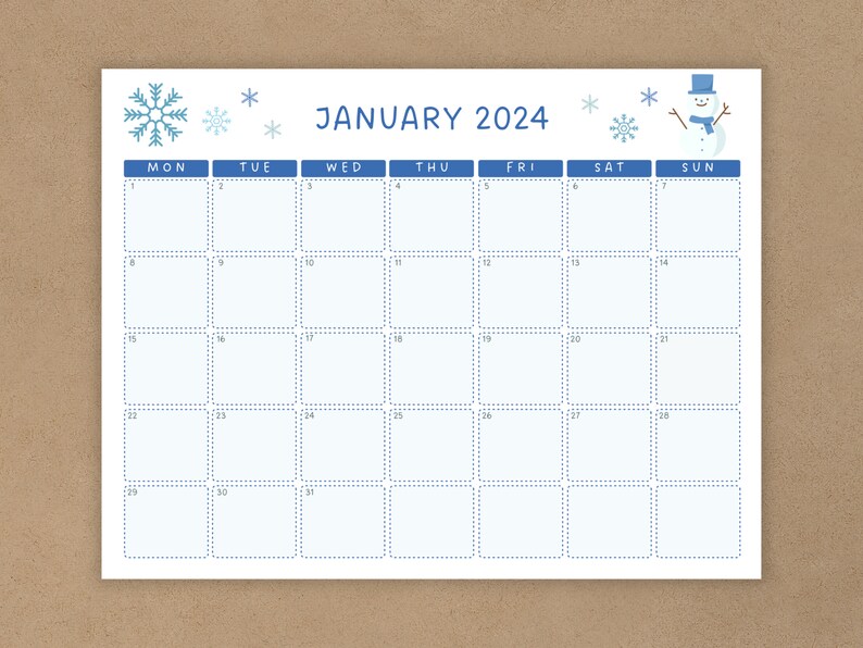 2024 Editable Homeschool Calendar, Printable Kids Monthly Academic ...