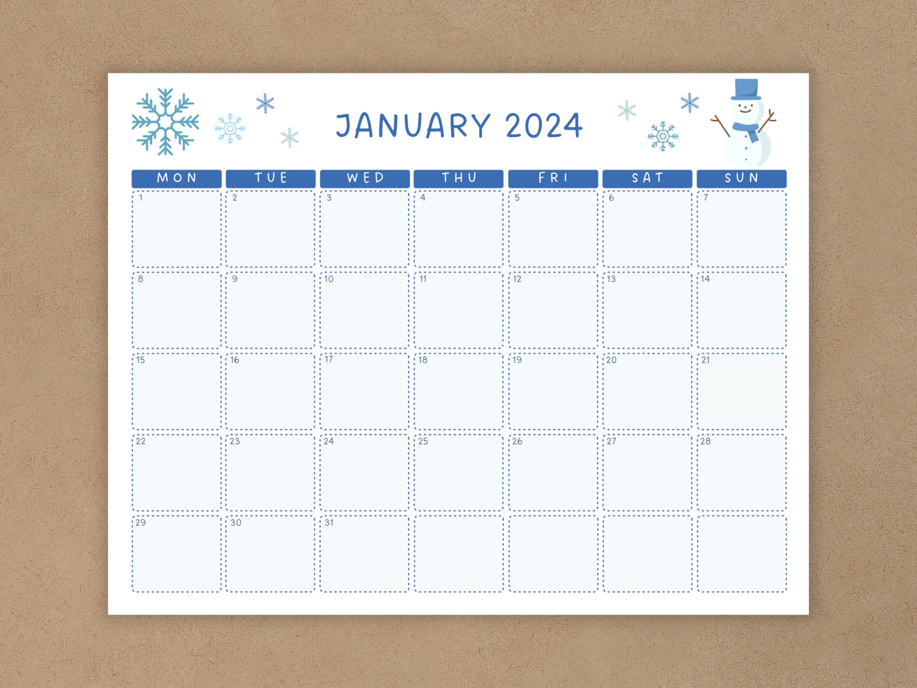 2024 Editable Homeschool Calendar, Printable Kids Monthly Academic ...