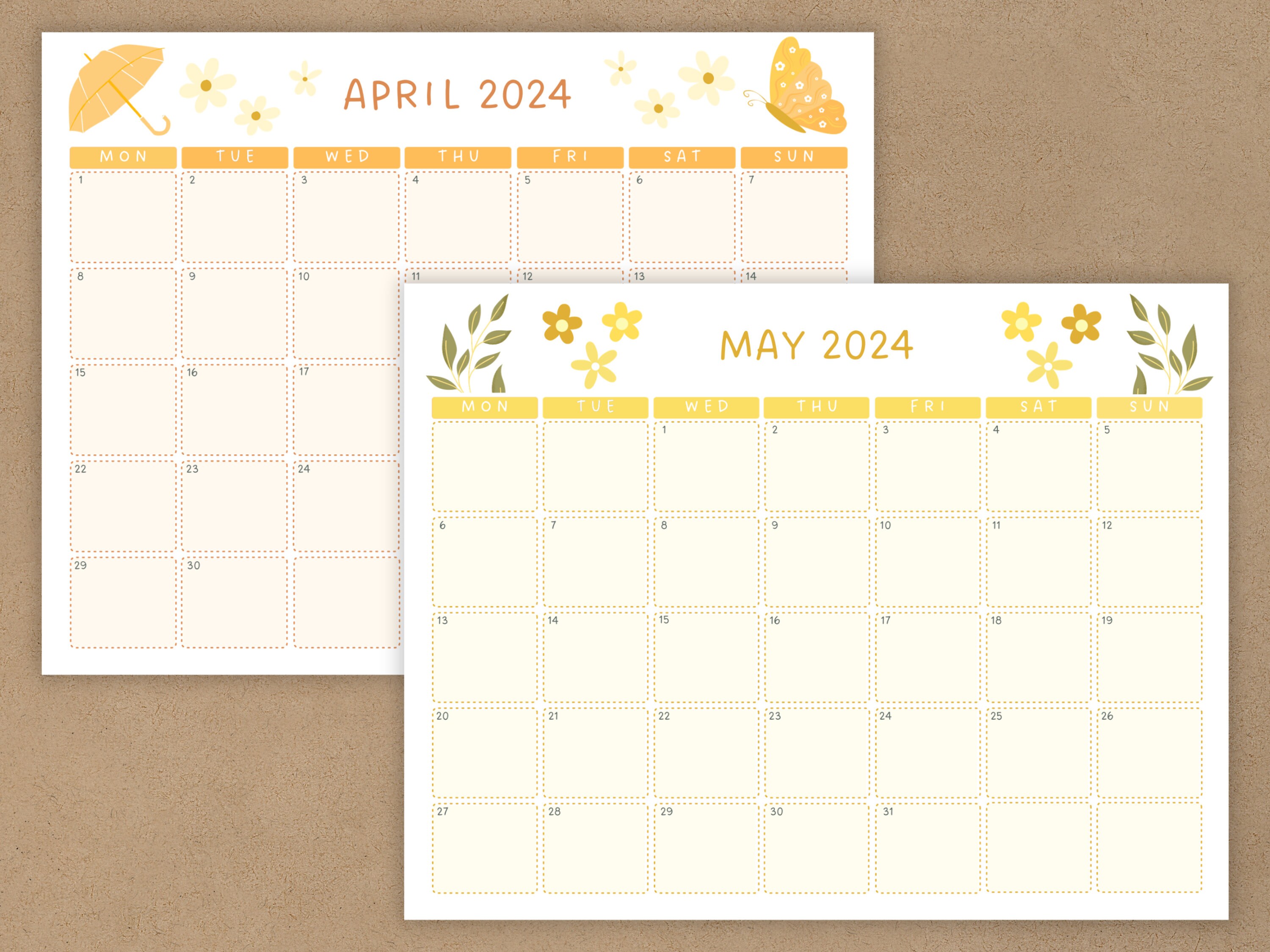 2024 Editable Homeschool Calendar, Printable Kids Monthly Academic ...