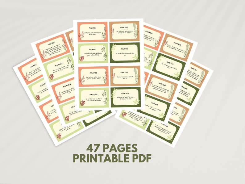 365 Printable Bible Verses for Daily Inspiration, Bible Verse Cards ...