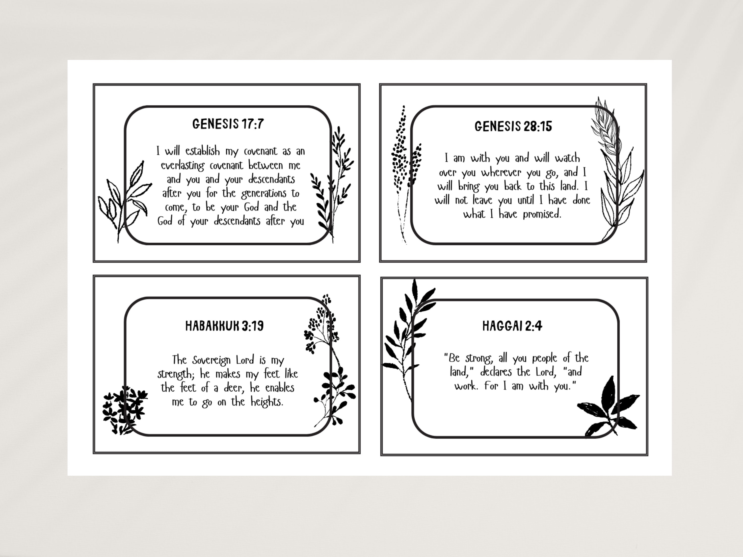 365 Printable Bible Verses for Daily Inspiration, Bible Verse Cards ...