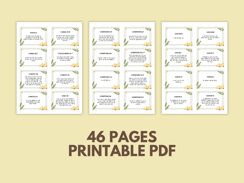 365 versículos bíblicos imprimibles para inspiración diaria, tarjetas ...