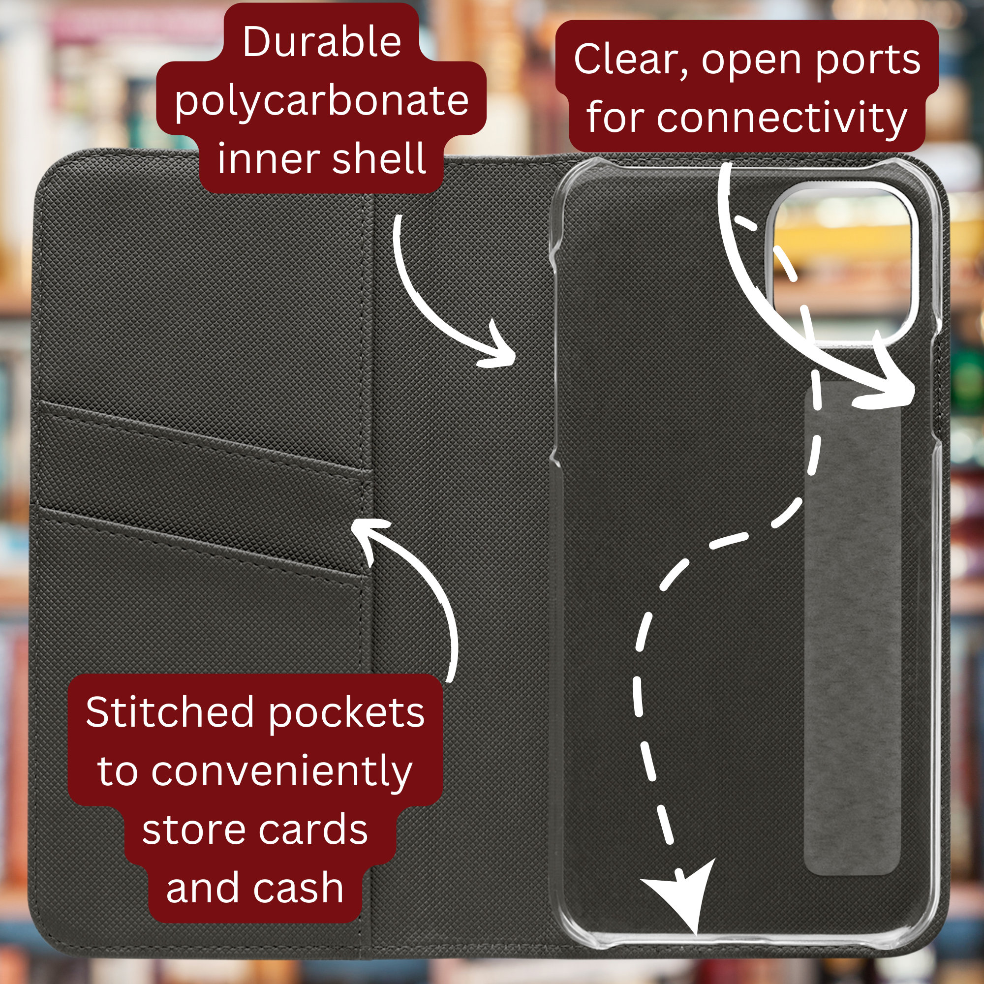 Book Phone Case, Personalized Wallet Phone Case, Phone Case Wallet ...