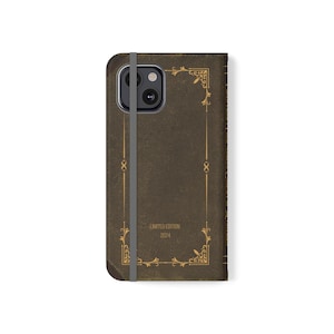 Custom Book Phone Case Wallet, Personalized Vintage Book Galaxy, iPhone ...