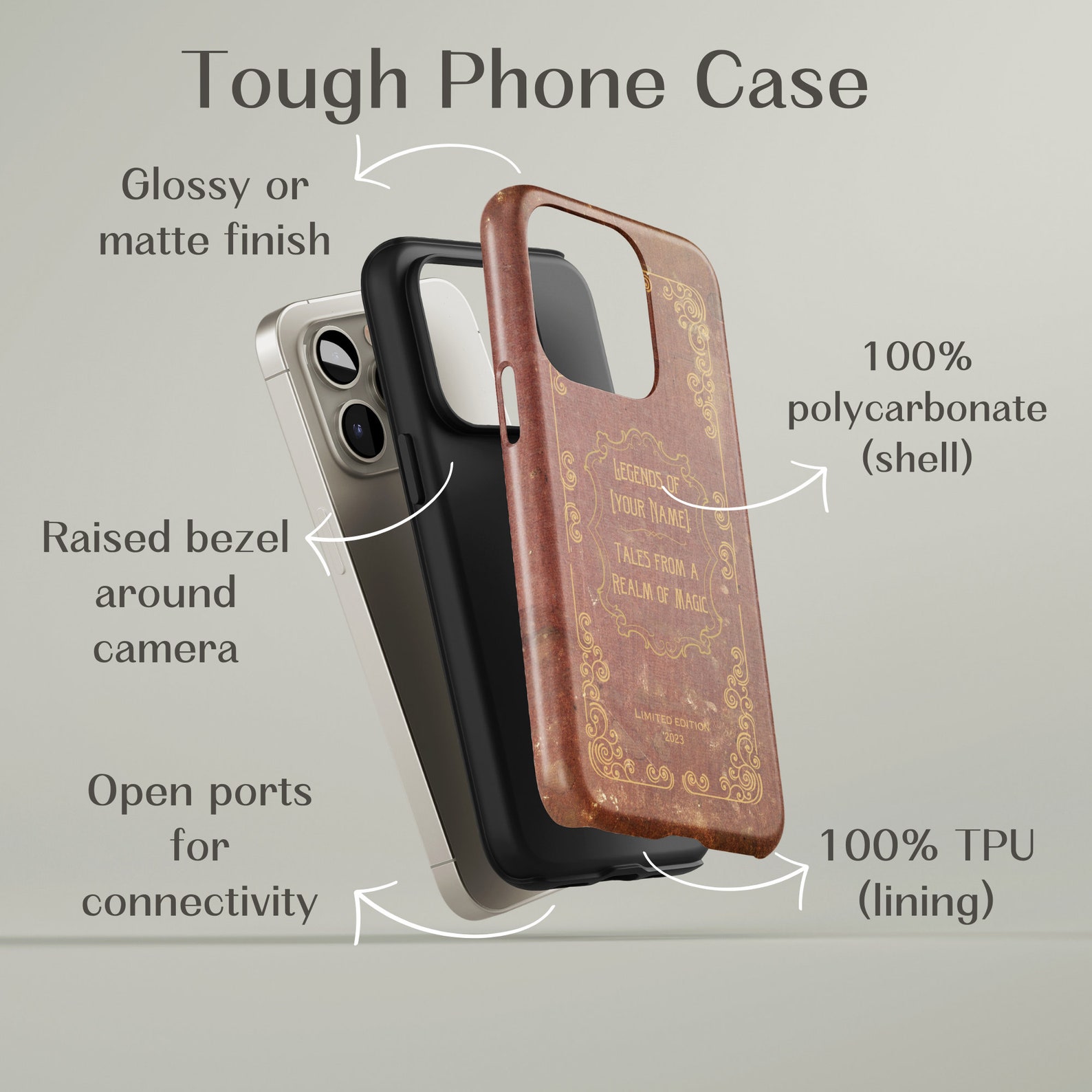 Phone Case Book Themed Book Cover Personalized Vintage Book Phone Case ...