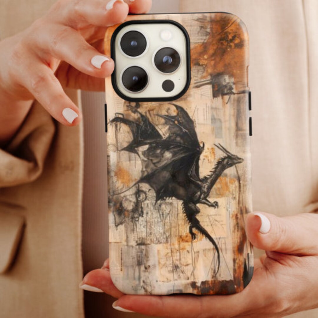 Dragon Phone Case Fantasy Book Theme, Literary Dragon Lover iPhone ...