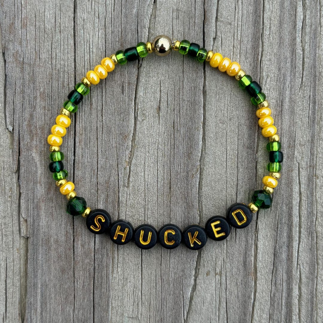 Shucked the Musical Broadway Inspired Bracelet, Hand Beaded Bracelet - Etsy