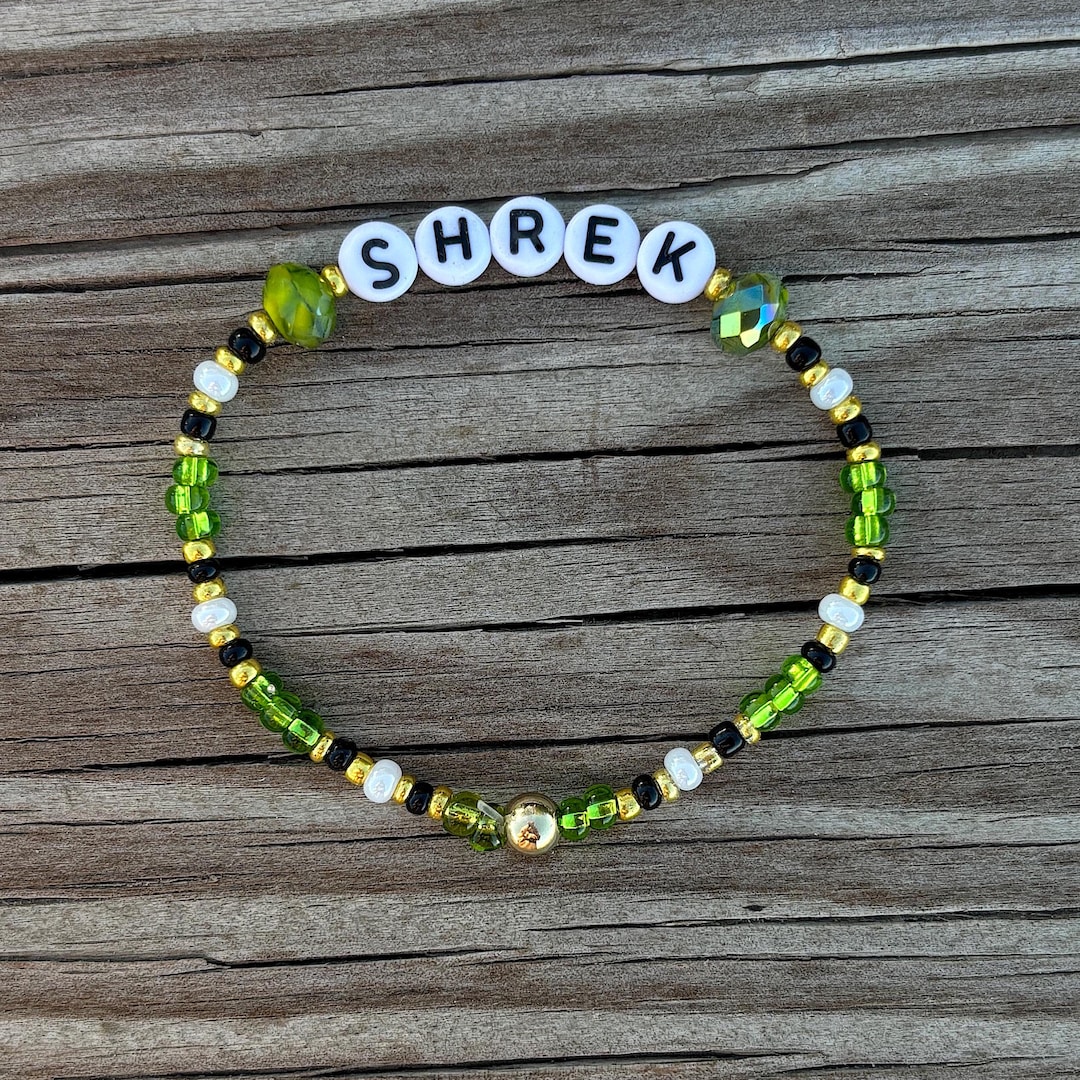 Shrek Bracelet, Broadway, Theater Fan Gift, Handmade Beaded, Stackable ...