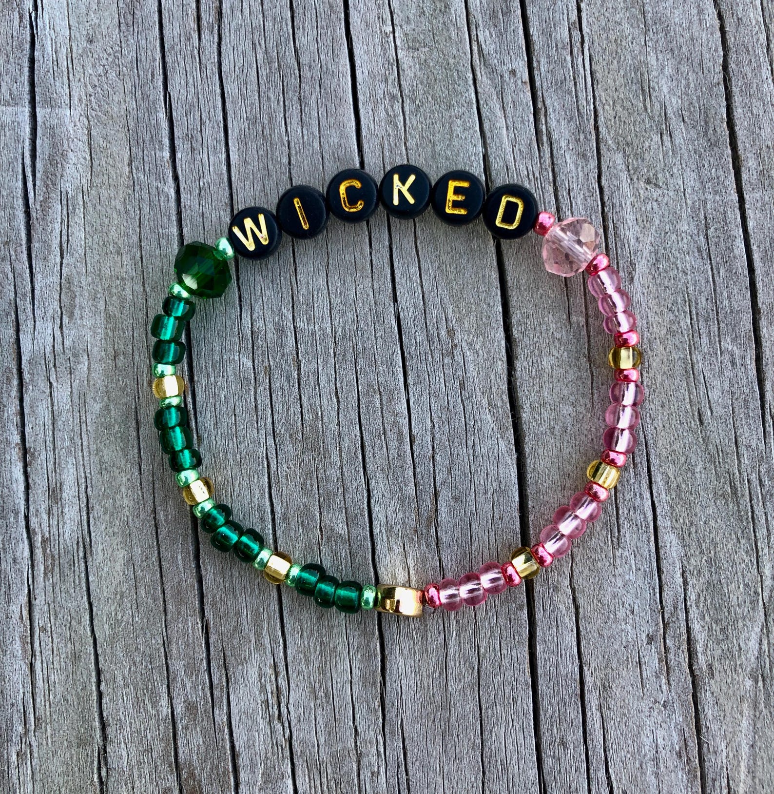 Wicked Bracelet, Pink and Green, Musical Inspired Theatre Gift ...