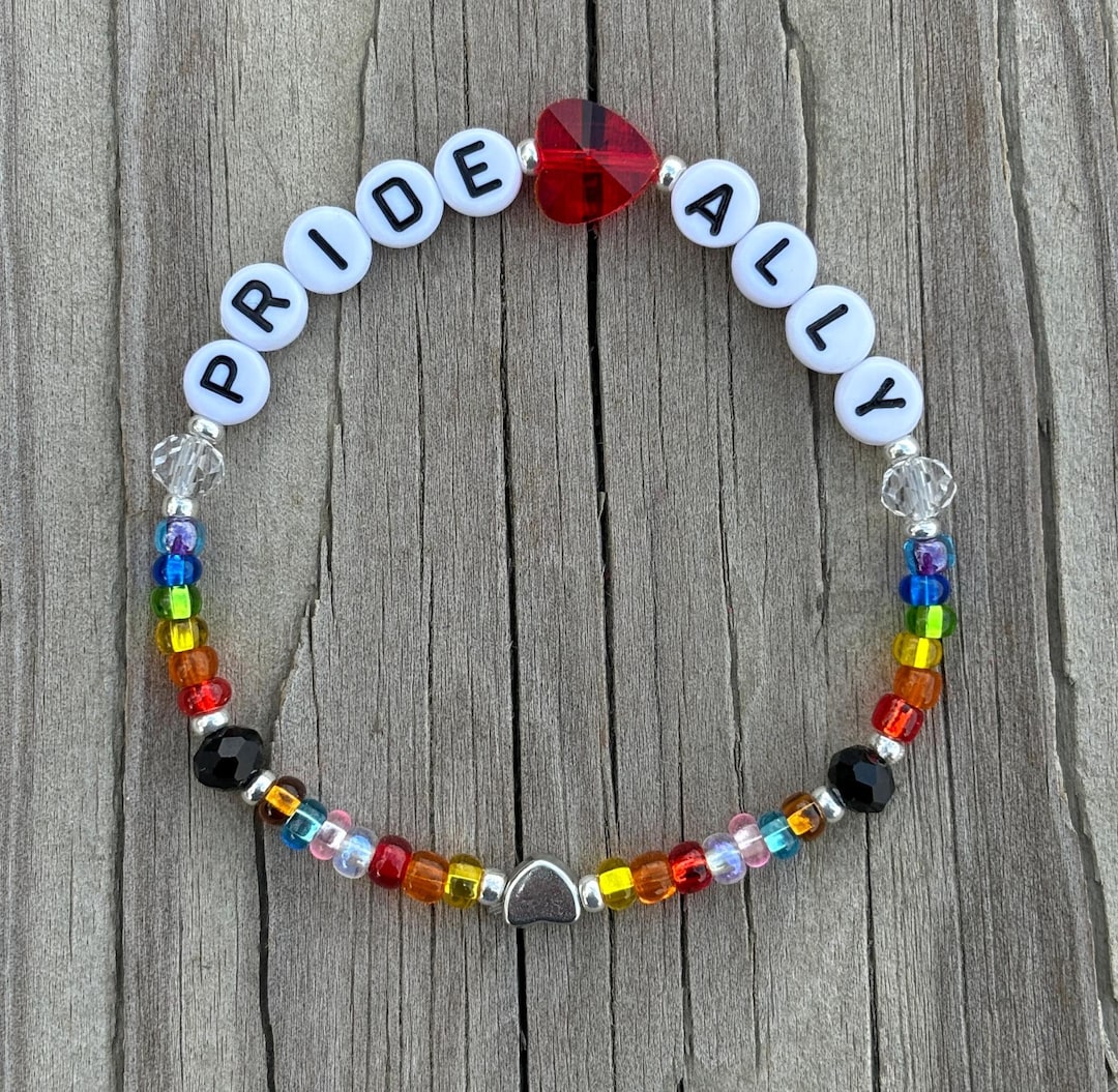 Pride Ally Bracelet Rainbow Jewelry LGBTQIA+ Support Gift for Pride ...