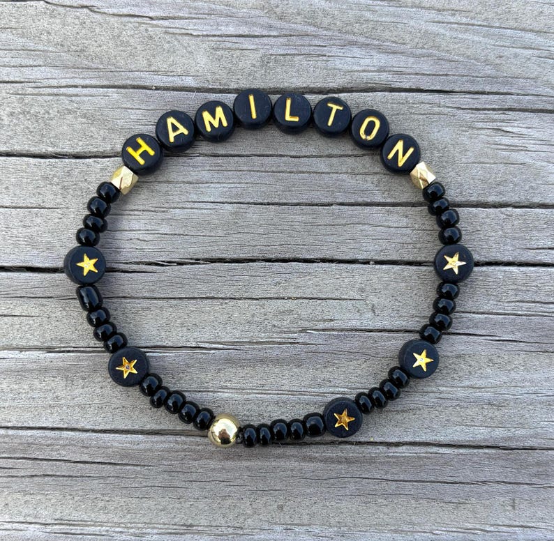 Hamilton Bracelet, Broadway Musical, Beaded Stackable Bracelets - Etsy