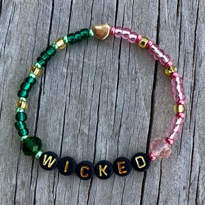 Wicked Bracelet, Pink and Green, Musical Inspired Theatre Gift ...