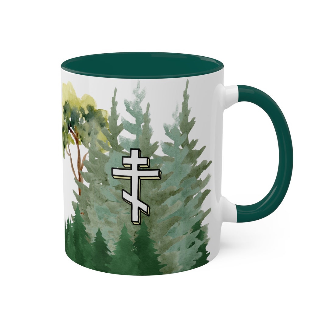 Orthodox Cross Coffee Mug: Forest Scene Christian Gift - Etsy