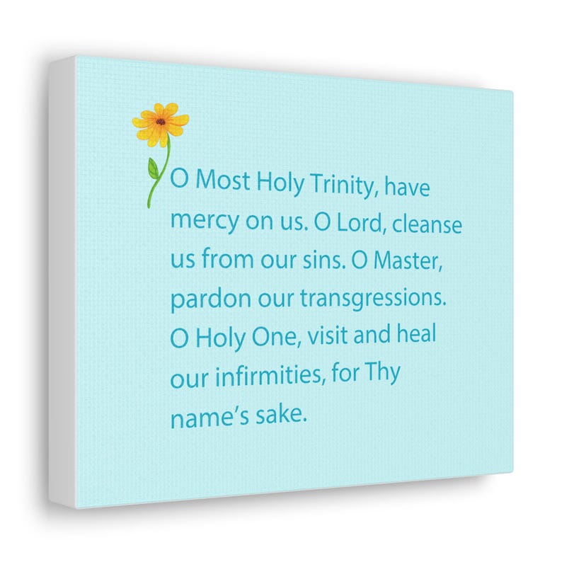 Prayer to the Most Holy Trinity Canvas Orthodox Christian Prayer Wall ...