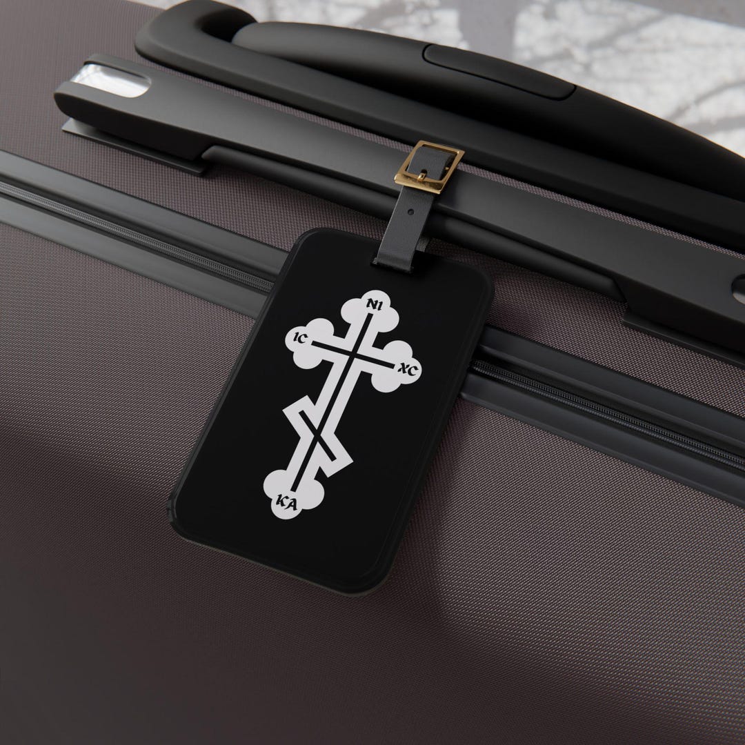 Orthodox Cross ICXC NIKA Luggage Tag - Religious Travel Accessory Faith ...