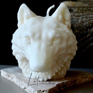 Wolf Head Candle | Shaped Sculptural Candle Animal Candle Animal Lover ...