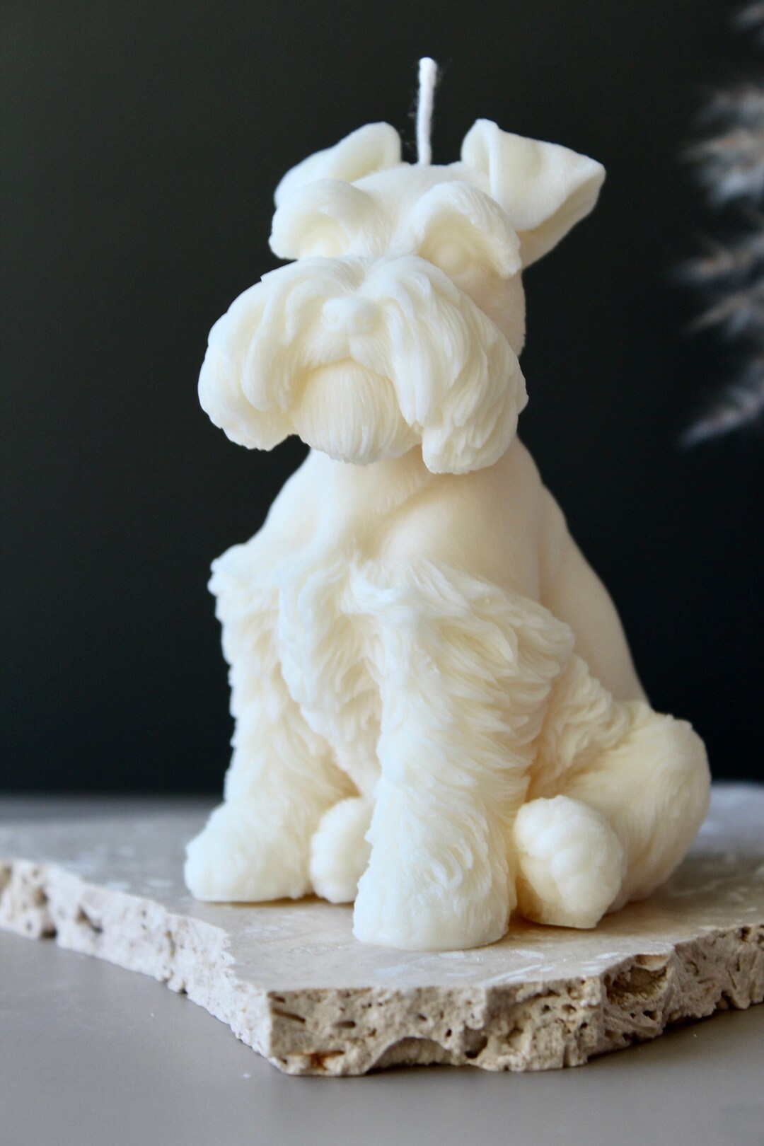 Schnauzer Candle | Cute Dog Candle | Handmade Candle | Doggie Candle ...