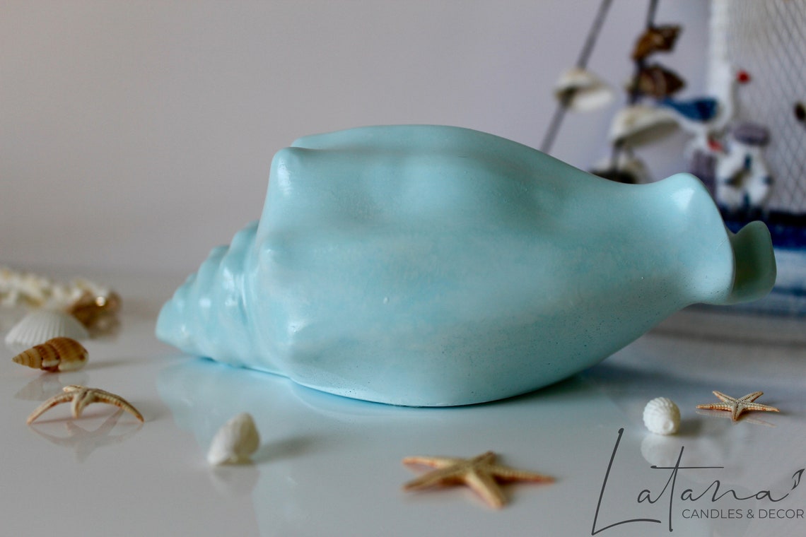 Shell Candle Seashell Candle Jar Jewelry Box Storage Handmade Unique ...