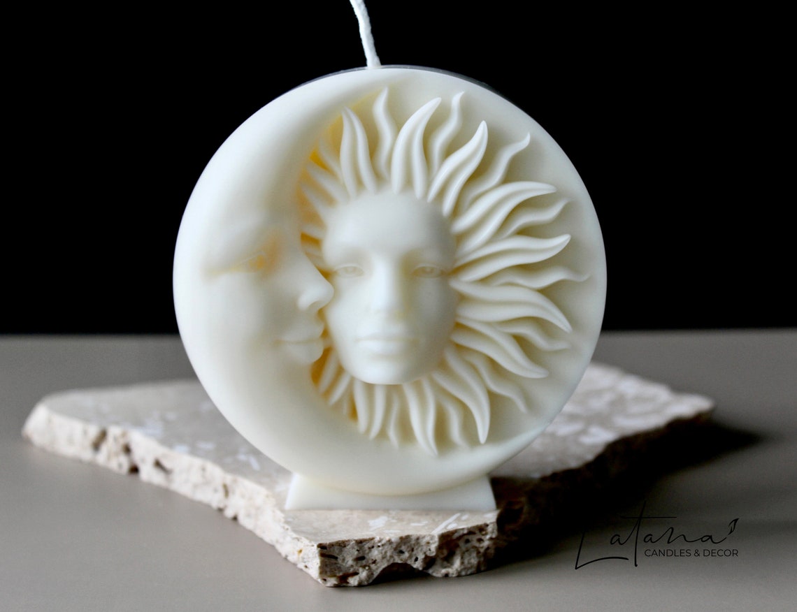 Sun and Moon Candle | Couple Candle | Shaped Candle | Valentine Home ...