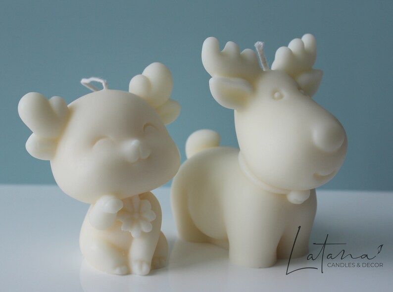 Cute Baby Rudolf Candle Baby Reindeer Candle Elk Candle - Etsy