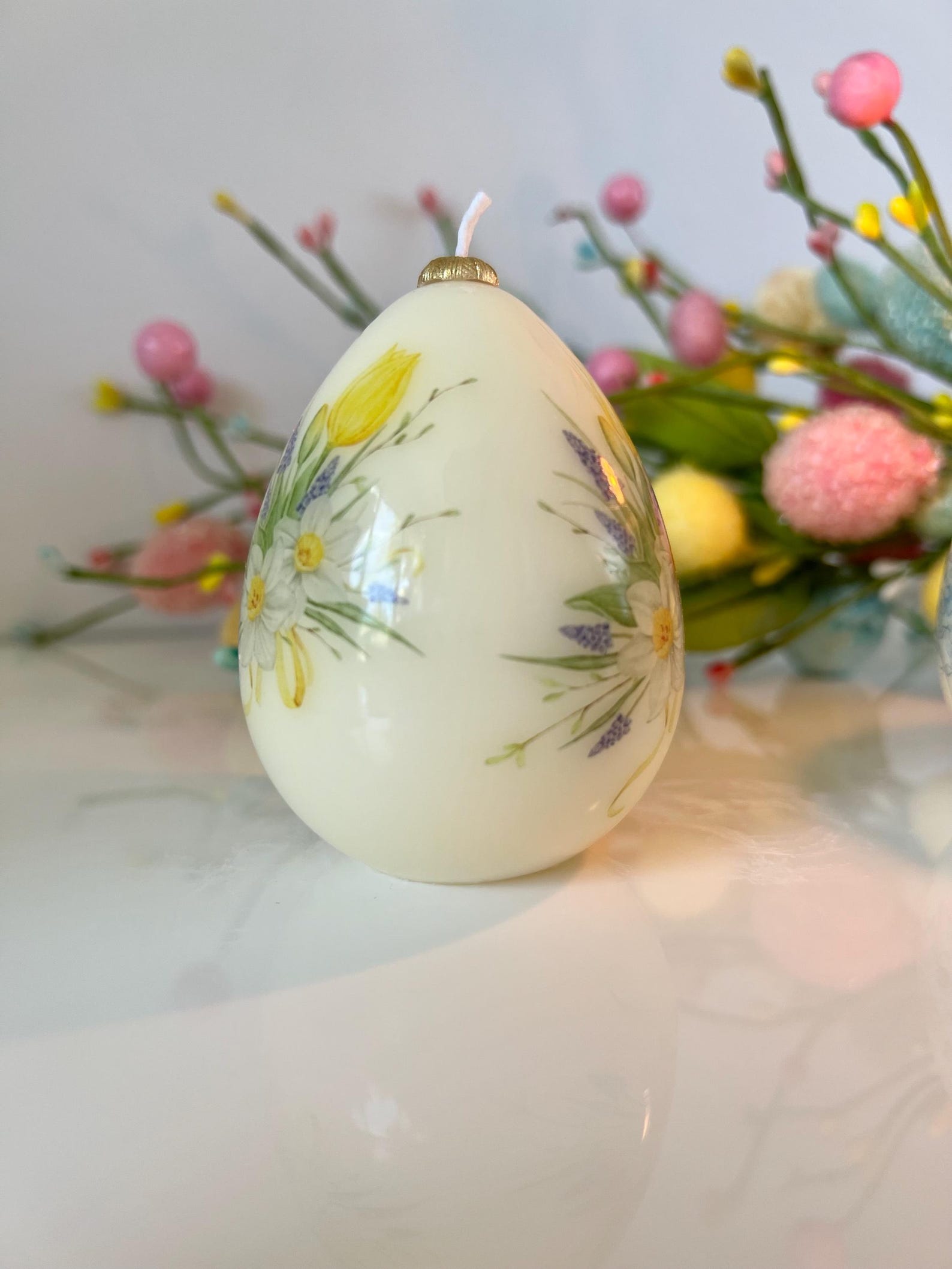 Easter Egg Candle | Spring Flower Egg | Easter Decor & Gift | Spring ...