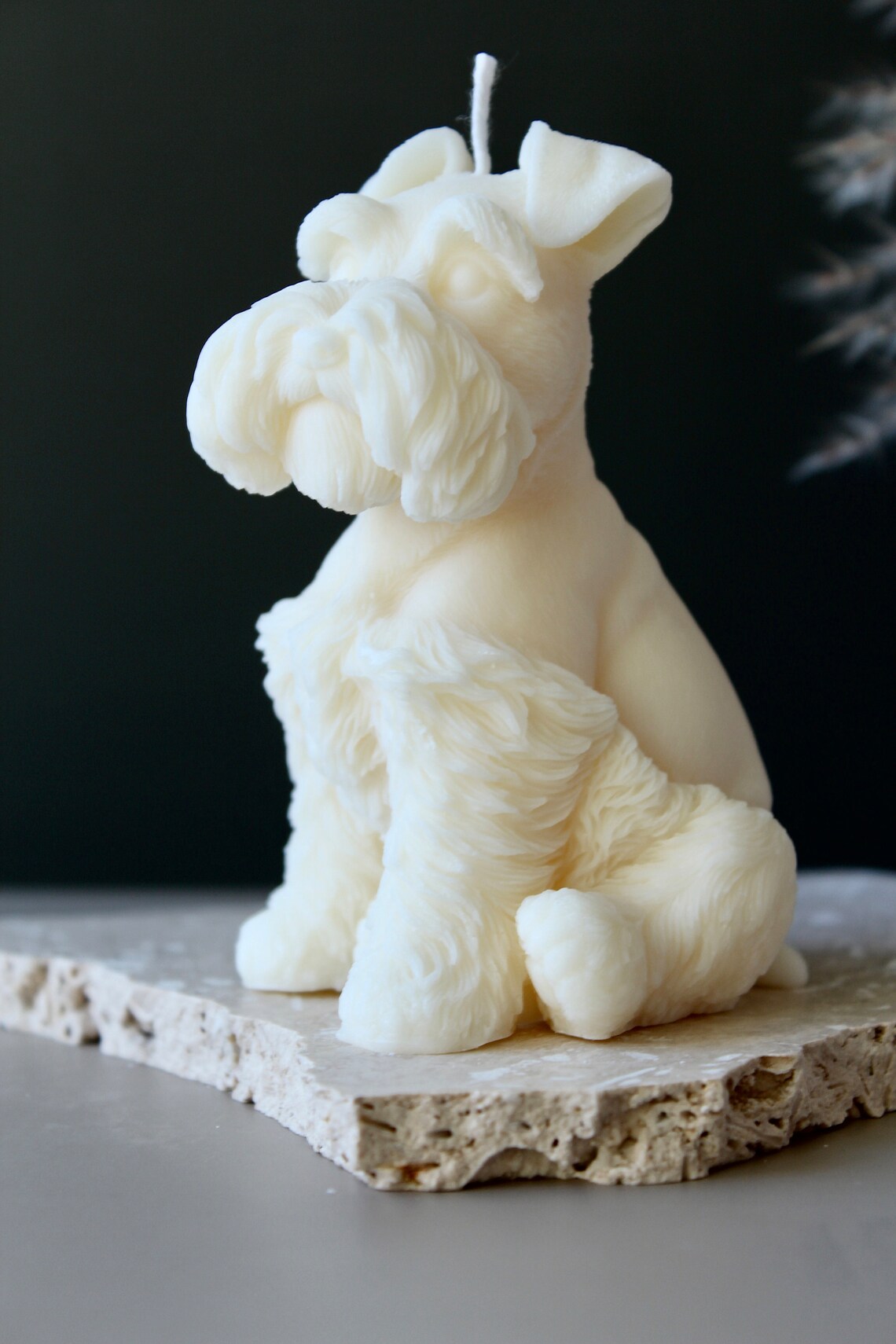 Schnauzer Candle | Cute Dog Candle | Handmade Candle | Doggie Candle ...