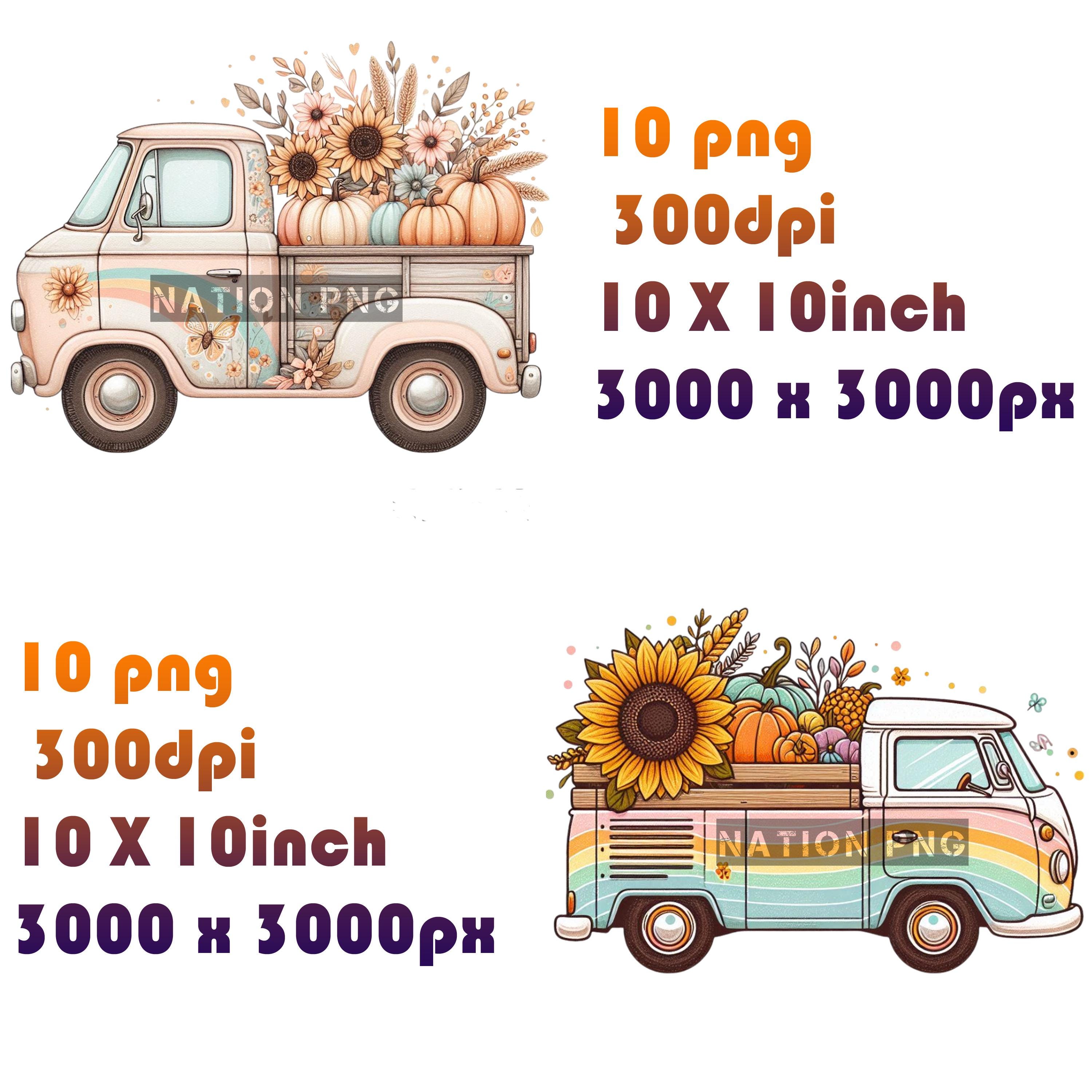 Fall Truck PNG, Fall Pumpkin Truck Png, Fall Truck Clipart, Fall Truck ...