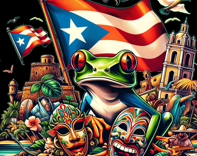 Puerto Rico PNG, Puerto Rico Vibes, Summer Clipart Bundle, Transparent ...