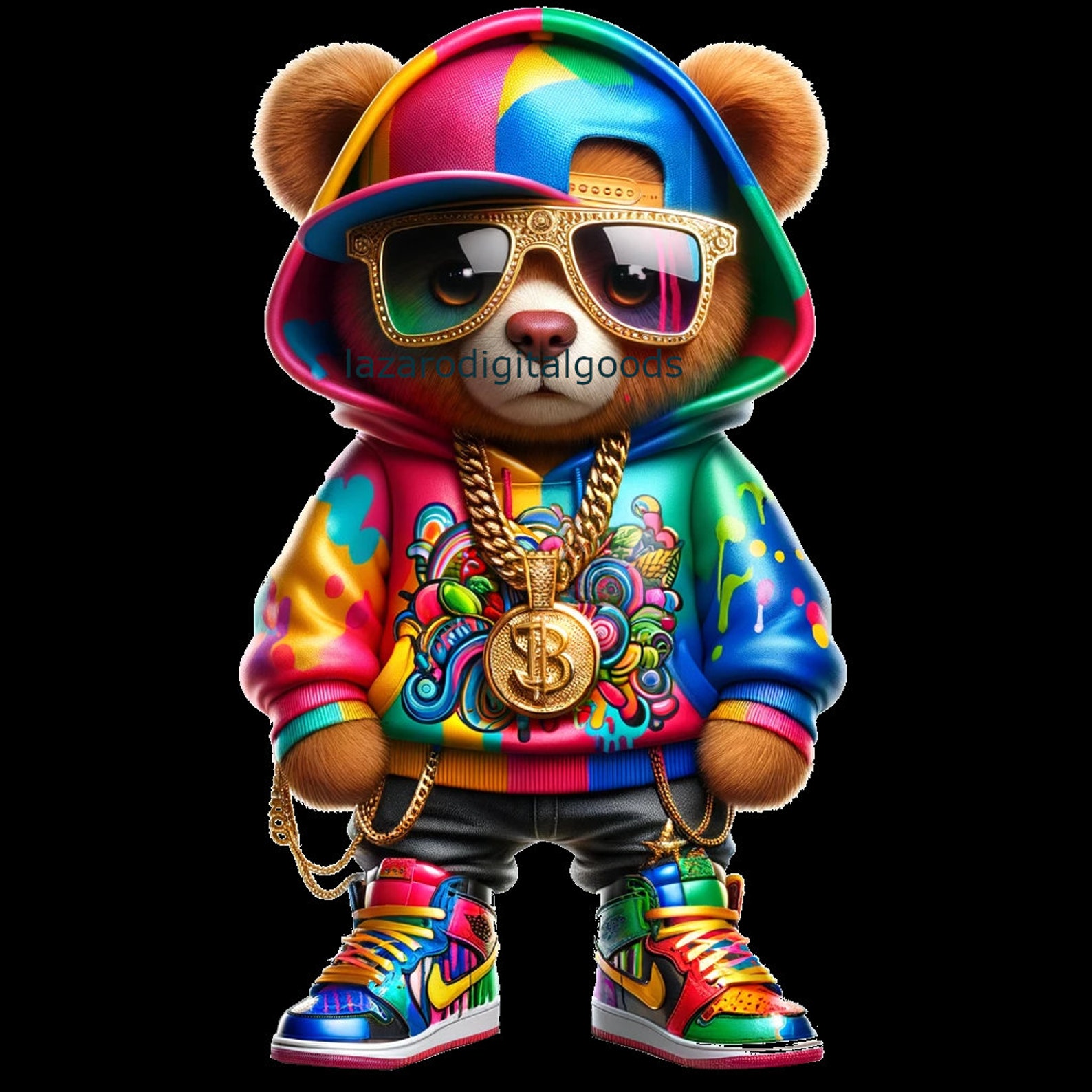 Teddy Bear Png, Colorful Png Design, Png for Shirt, Sublimation Designs ...