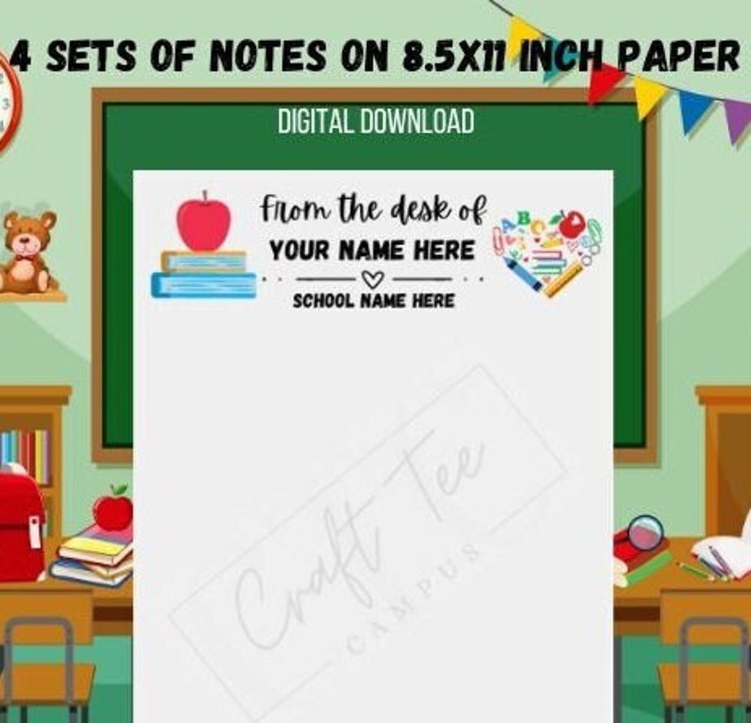 Personalized Teacher Note School Office Note School Nurse Note ...